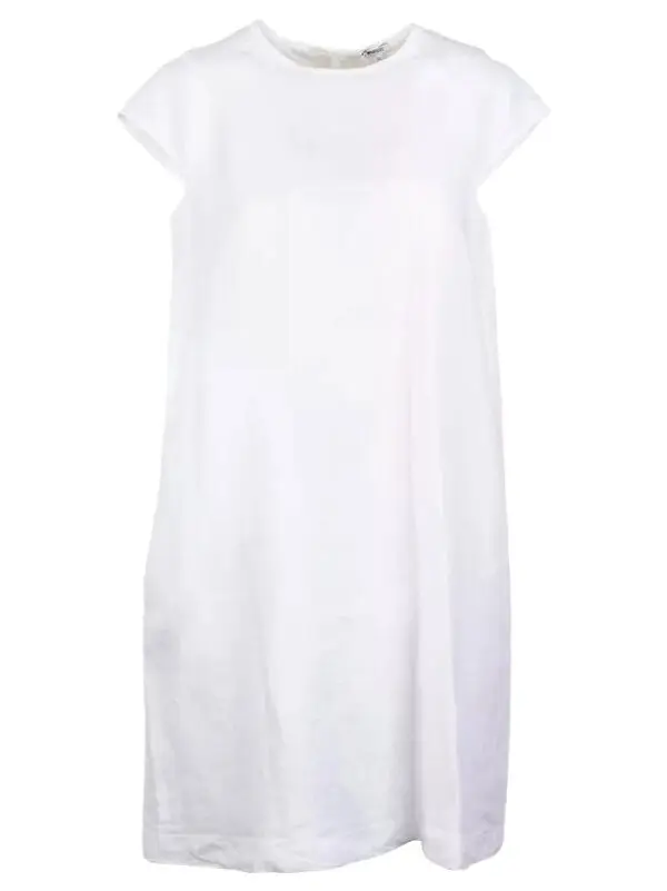 Aspesi Crew-neck Mini Dress - White