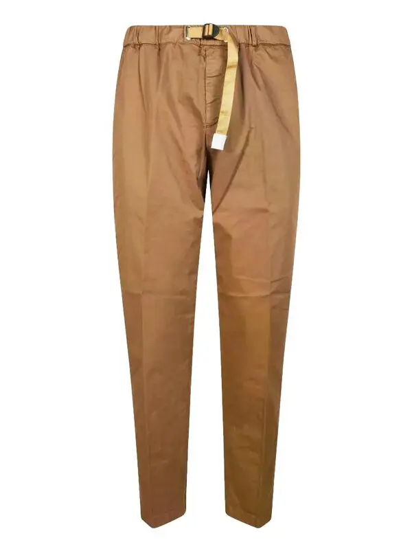 WHITE SAND Gabardine Trousers - Brown