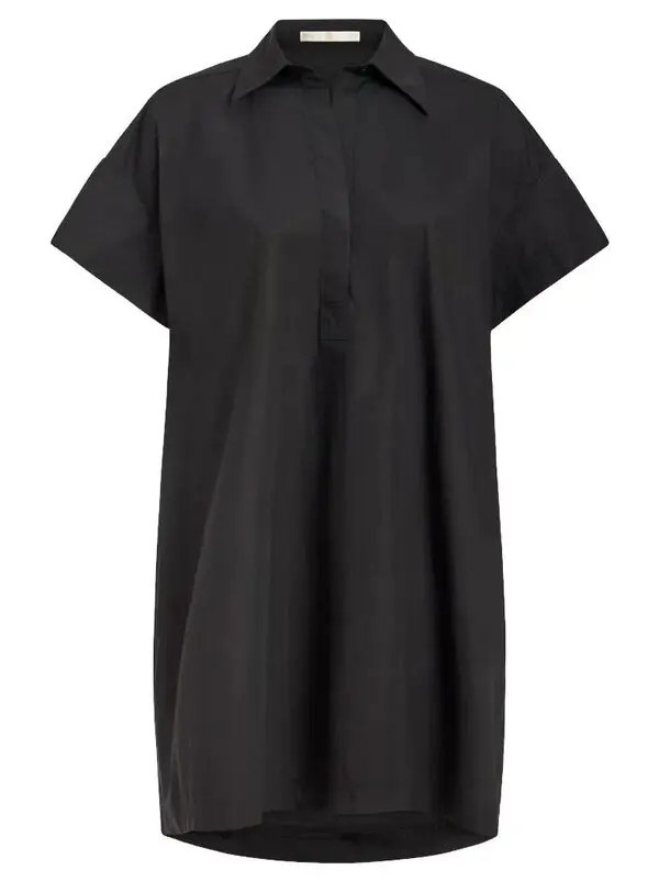 MARIE OLIVER Collared Cotton Dress - Black