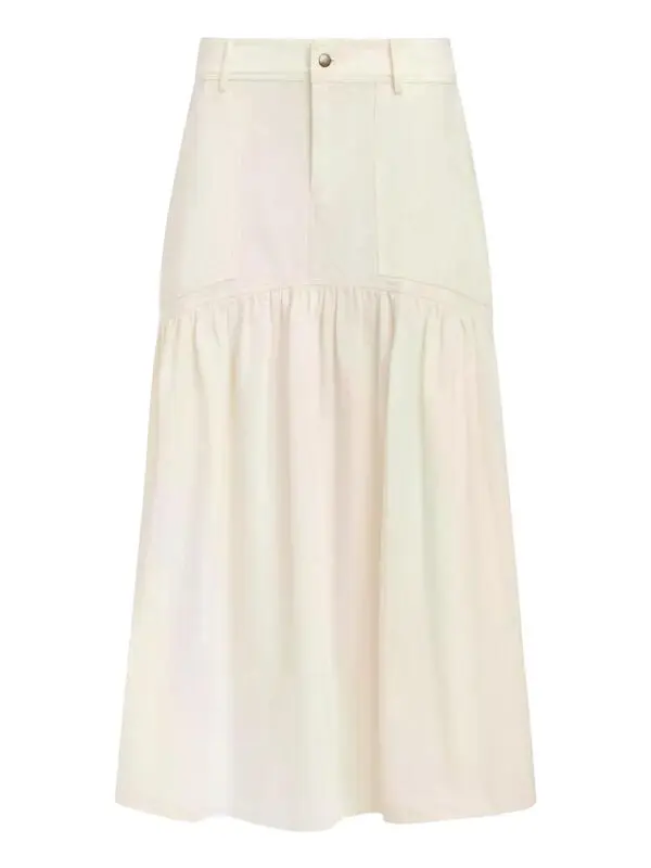MARIE OLIVER Panelled Ruffled Skirt - Neutrals
