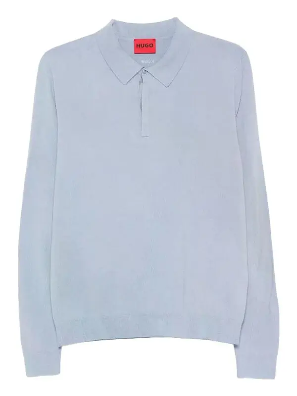 BOSS Long-sleeve Polo Shirt - Blue