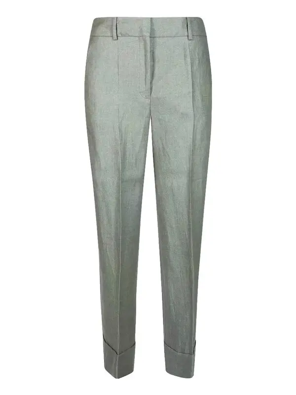 Incotex Arys Cuffed Tailored Trousers - Green
