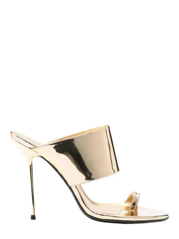 Paris Texas Toe-loop Mules - Gold