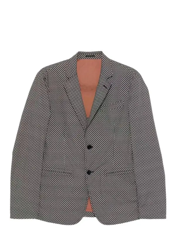Alexander McQueen 2000s Patterned Blazer - Grey