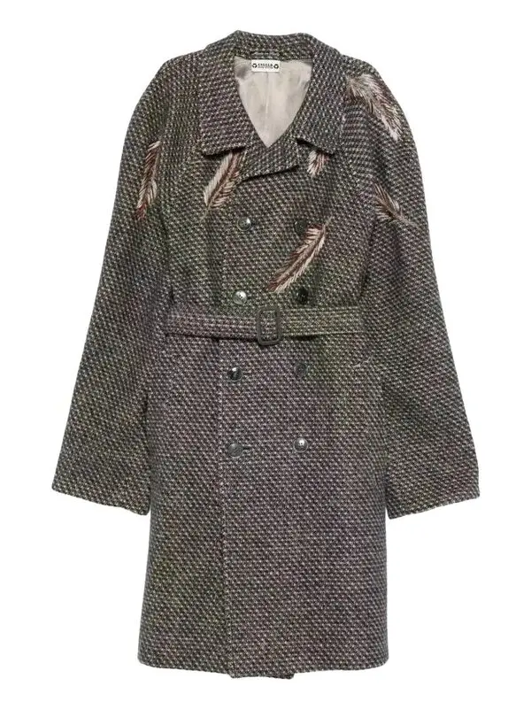 A.N.G.E.L.O. VINTAGE CULT Wool Double-breasted Coat - Grey