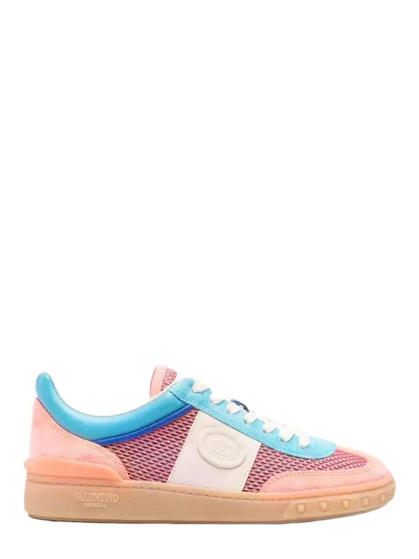 Valentino Garavani Mesh-panel Sneakers - Orange