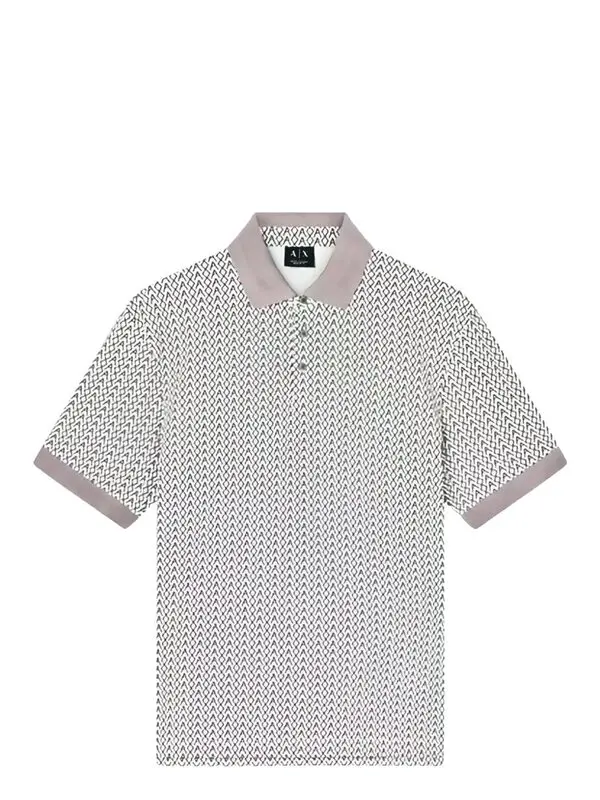 Armani Exchange Patterned Polo Shirt - Grey