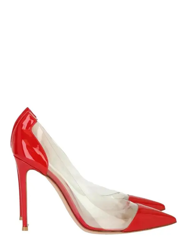 GIANVITO ROSSI Plexi Pointed-toe Pumps - Red