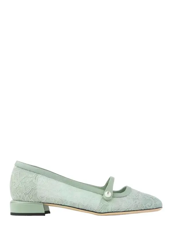 JIMMY CHOO Elisa Lace Ballet Flat - Green