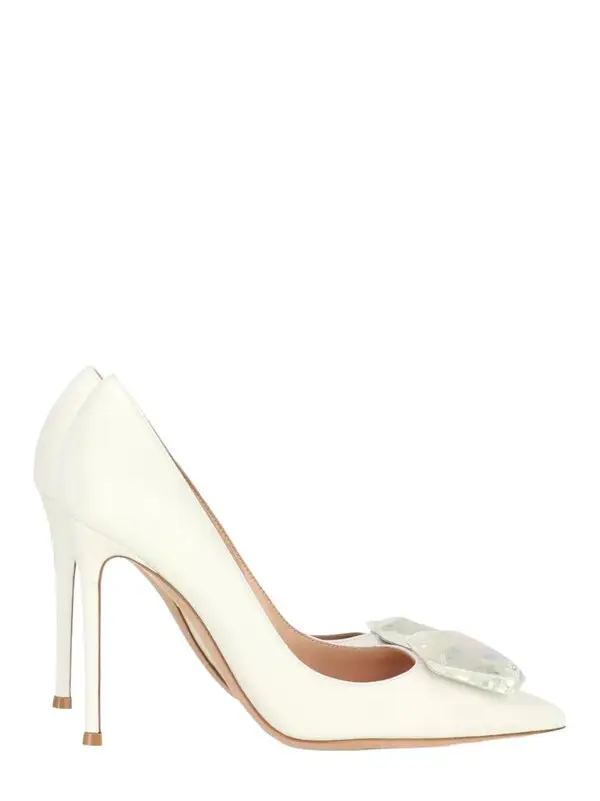 GIANVITO ROSSI Jaipur Gemstone-embellished Pumps - White