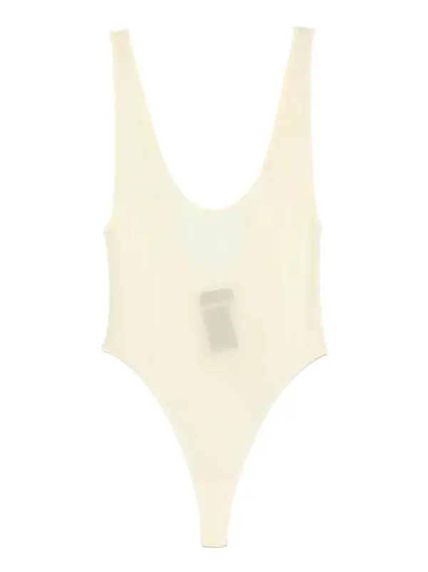 Wardrobe.NYC Sheer Tank Bodysuit - Neutrals
