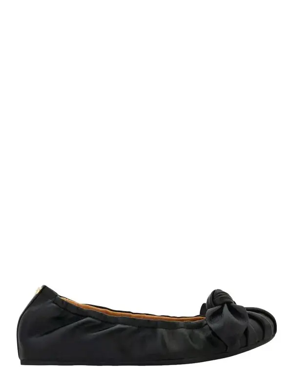 FERRAGAMO Bow Embellished Ballet Flat - Black