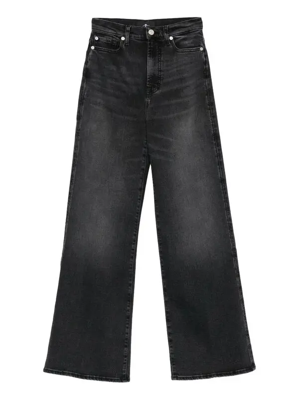 7 For All Mankind Clean Back Pocket Jeans - Black