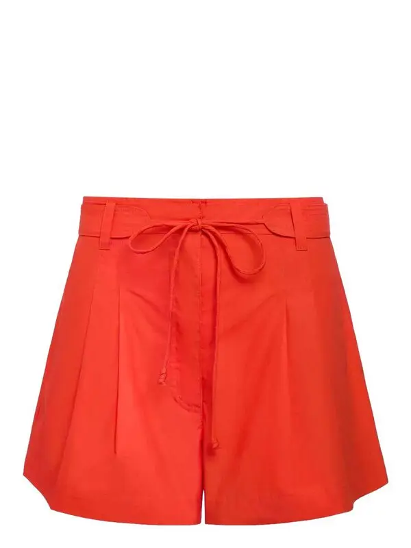 MARIE OLIVER Drawstring Pleated Shorts - Orange