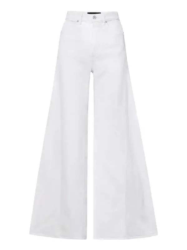 Veronica Beard Vicki Belt Loops Flared Trousers - White