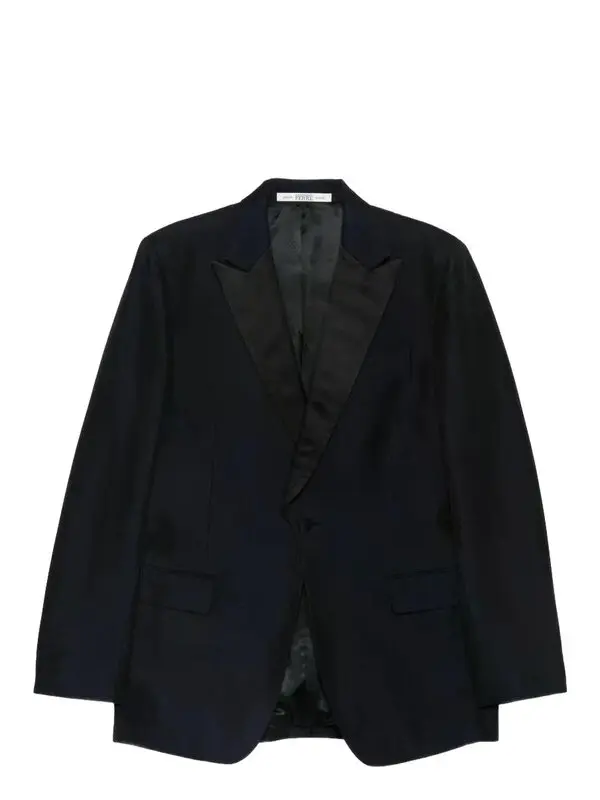 Gianfranco Ferre 1990s Shawl Collar Blazer - Blue