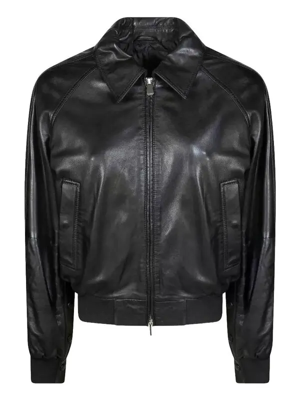 Pinko Collared Bomber Jacket - Black