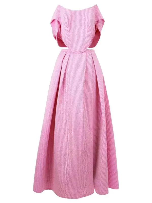 GEMY MAALOUF Off-shoulder Draping A-line Dress - Pink