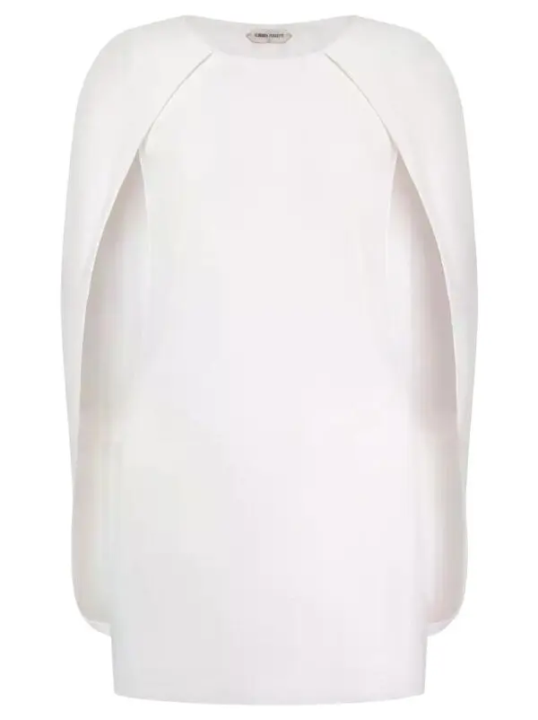 Alberta Ferretti Cape Mini Dress - White