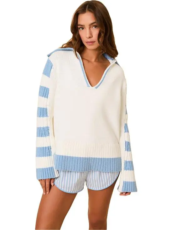 Solid & Striped Jack Cotton-blend Sweater - Blue