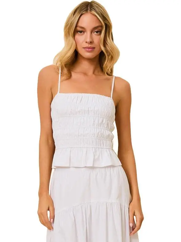 Solid & Striped Delta Poplin Top - White