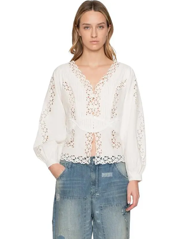 Sea Sofia Embroidered Blouse - White