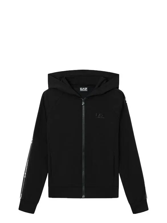 EA7 Stretch Jersey Hoodie - Black