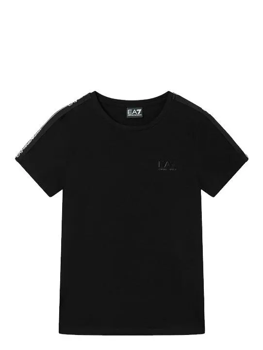 EA7 Cotton Jersey T-shirt With Logo - Black
