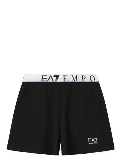 EA7 Dynamic Athlete Natural Ventus7 Technical Fabric Shorts - Black