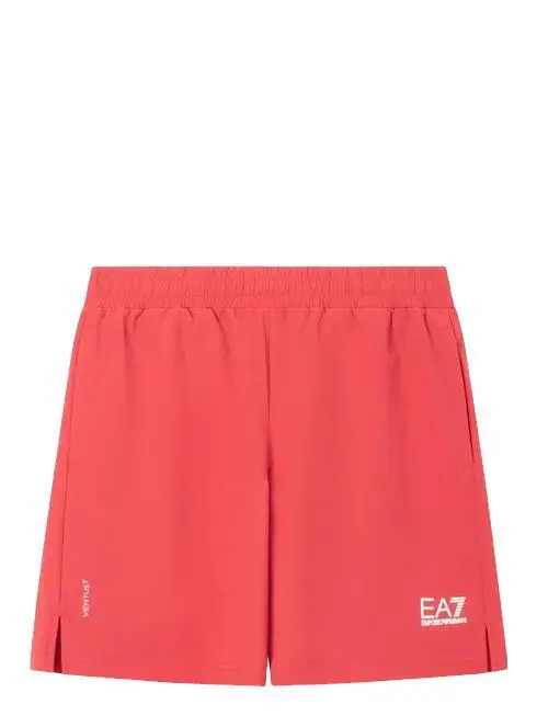 Emporio Armani Ea7 Tennis Pro Shorts In Ventus7 Technical Fabric - Red
