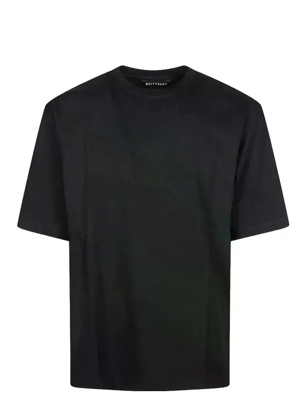 WHITE SAND Round-neck T-shirt - Black