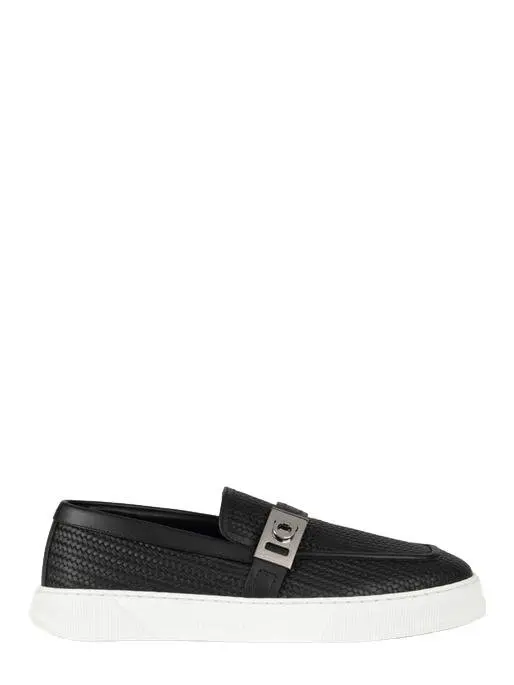 FERRAGAMO Sneaker Loafer With Hug Buckle - Black