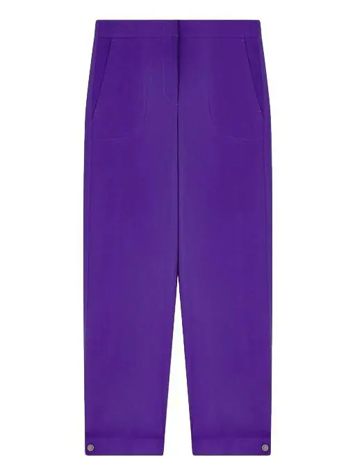 Giorgio Armani Technical-cady Straight Trousers - Purple