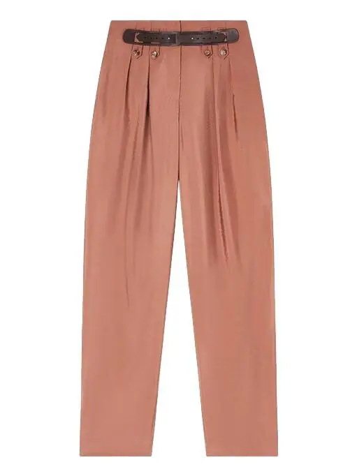 Emporio Armani Icon Modal Muslin Oval-leg Trousers - Pink