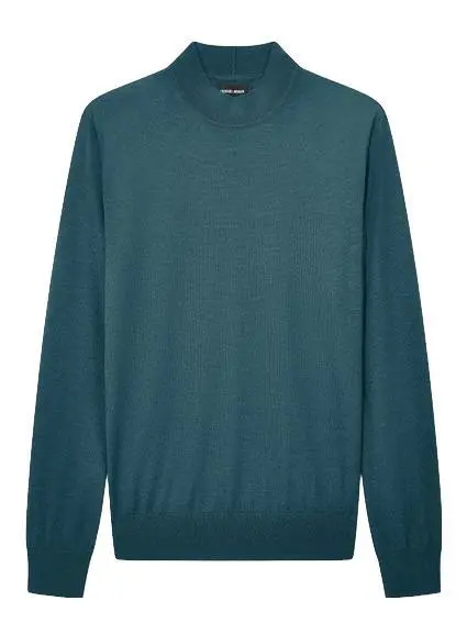 Giorgio Armani Cashmere And Silk Turtleneck Sweater - Green