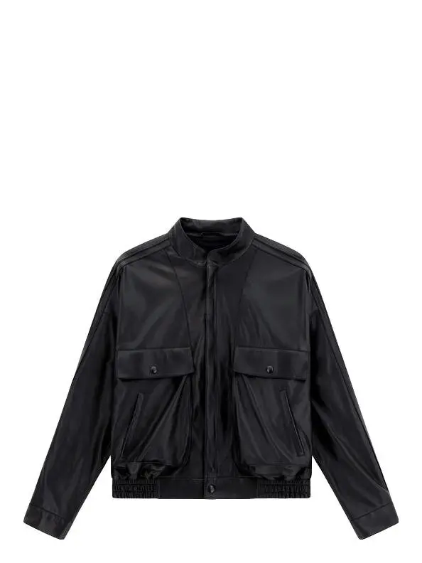 Giorgio Armani Nappa Lambskin Jacket - Black