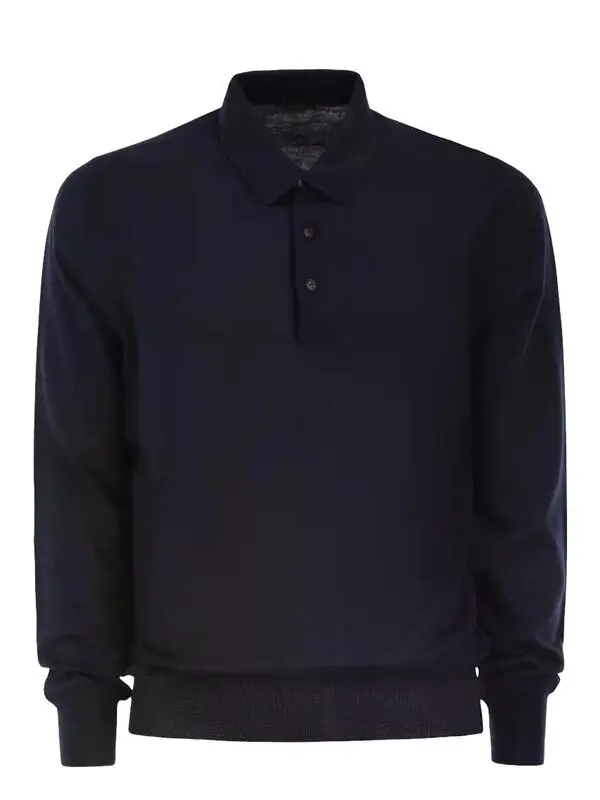 Kiton Long-sleeve Polo Shirt - Blue