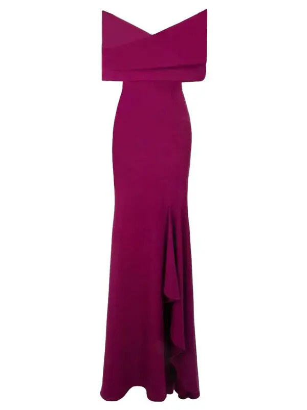 GEMY MAALOUF Draped Off-the-shoulder Maxi Dress - Pink