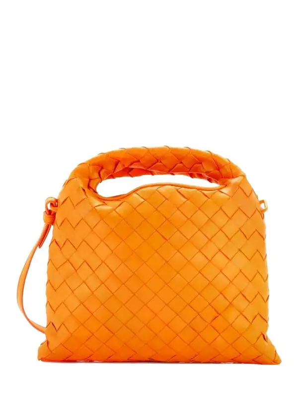 Bottega Veneta Hop Top Handle Intrecciato Nappa Mini Satchel - Orange