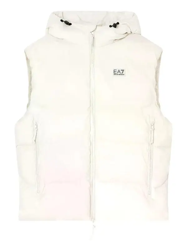 Emporio Armani Hooded Padded Gilet - Neutrals