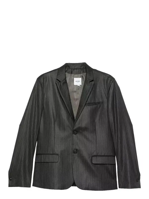 Moschino 2000s Pinstriped Blazer - Grey