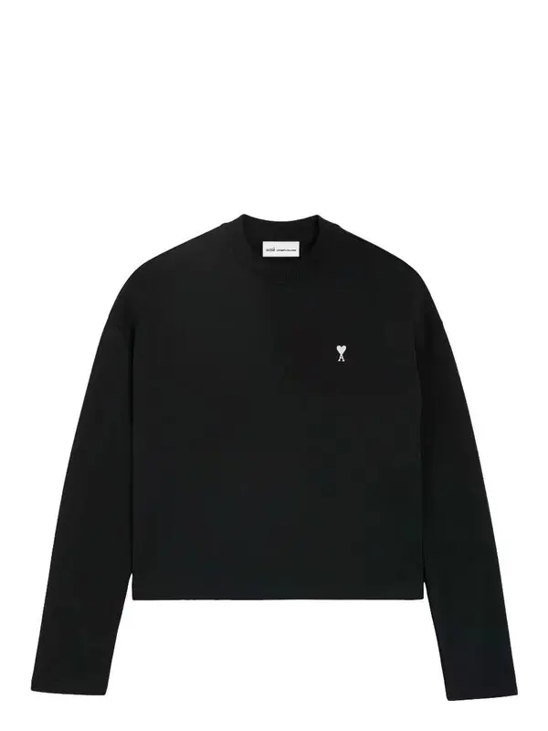 Ami Embroidered Sweatshirt - Black