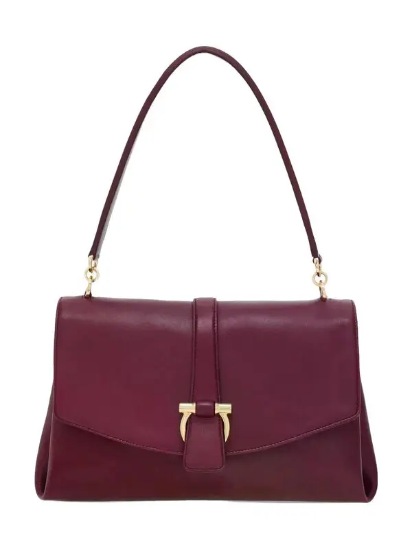 FERRAGAMO Front Flap Shoulder Bag - Red