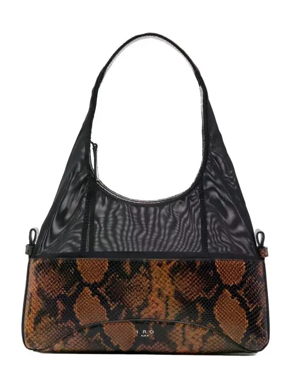 IRO PARIS Snakeskin-effect Mesh Tote Bag - Black