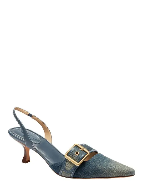 COACH Margot Denim Slingback - Dark Indigo