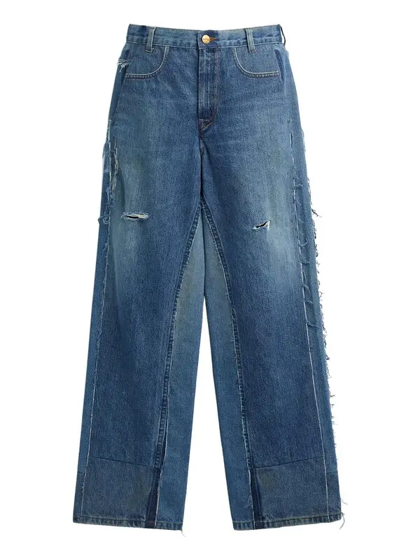 COACH Repurposed Straight Leg Jeans - Blue Multi
