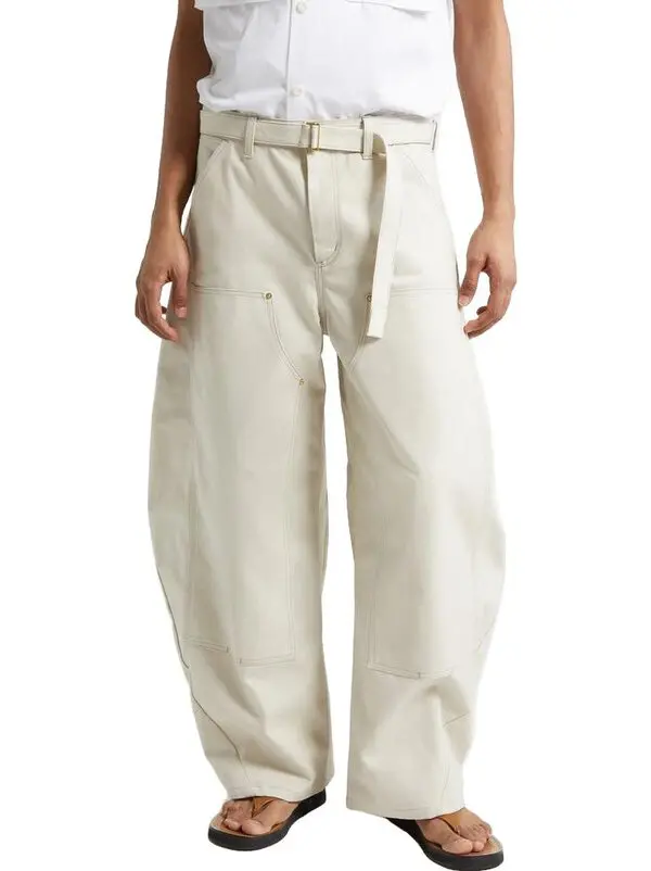 Sacai X Carhartt Wip Duck Canvas Carpenter Pants - Ivory