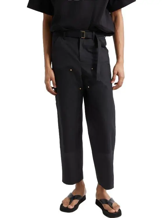 Sacai X Carhartt Wip Duck Canvas Carpenter Pants - Black