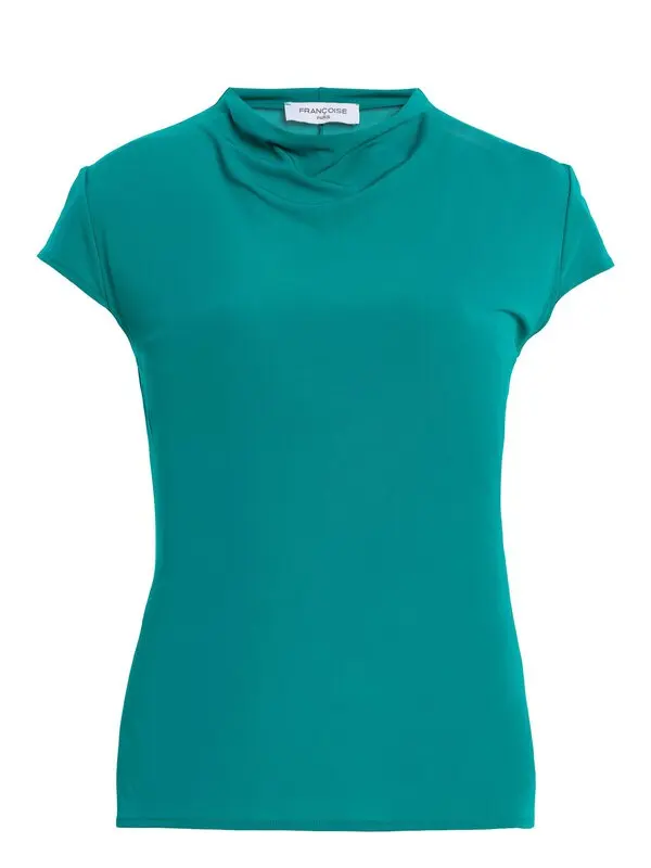 Françoise Nora Turtleneck Top - Turquoise