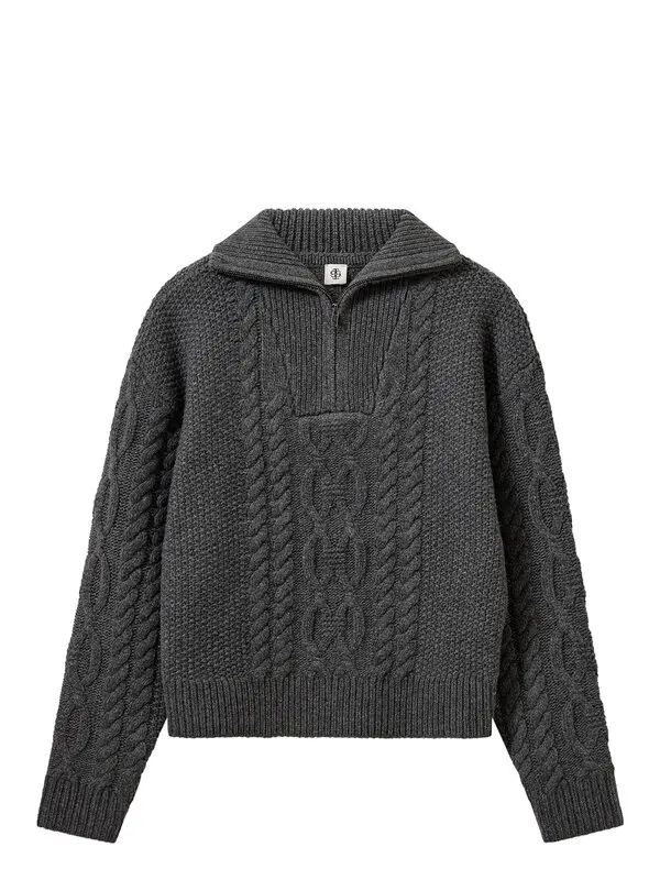 THE GARMENT Como Cable Knit Wool-cashmere Pullover - Grey